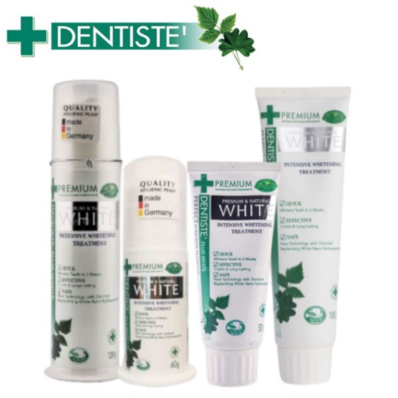 DENTISTE Premium & Natural White Toothpaste 50g/100g/Pump 60g | Shopee ...