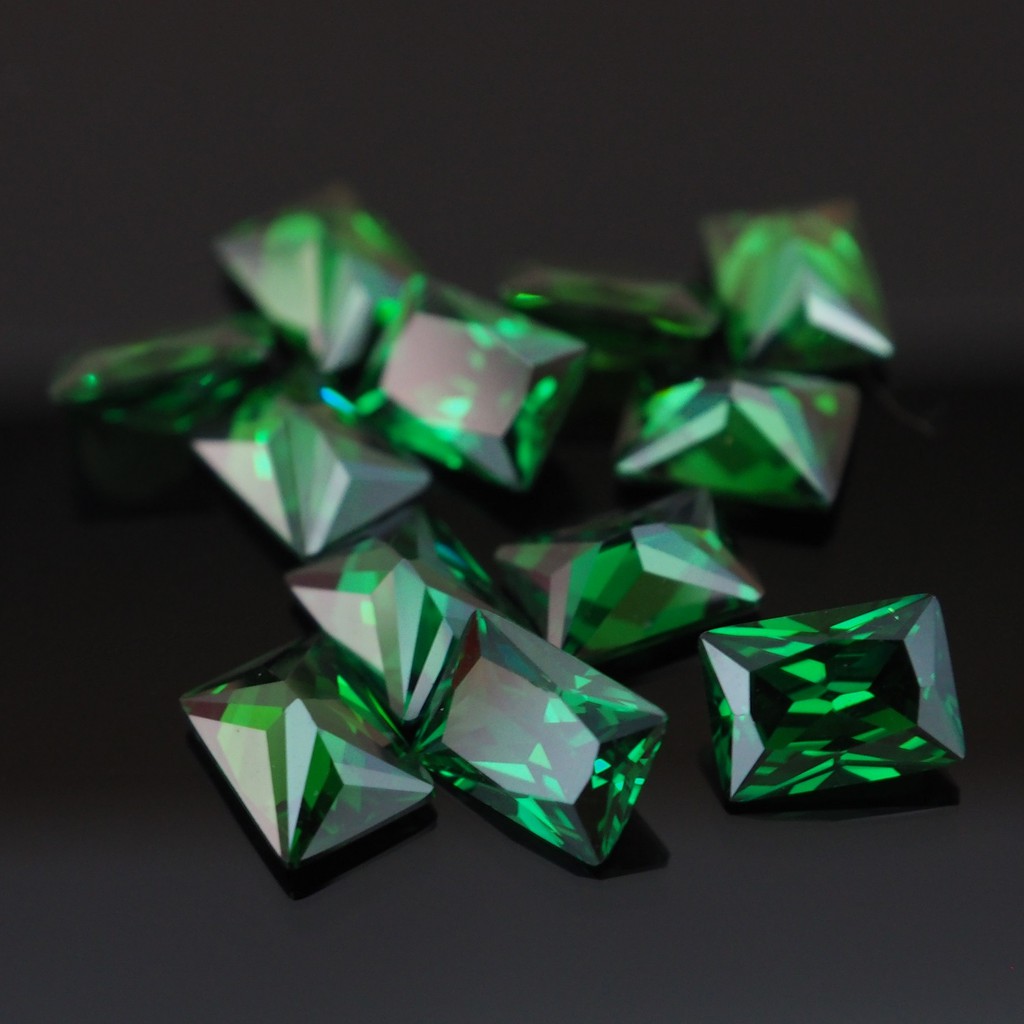 💥READY STOCK💥Emerald Green Rectangle Cut Zirconia | Shopee Malaysia