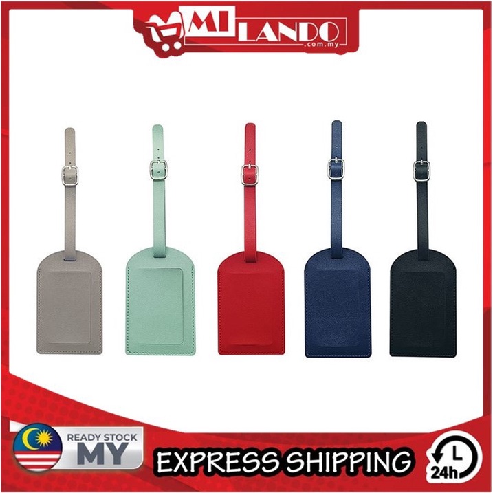 MILANDO Travel Luggage Tag PU Leather Boarding Pass Flip Cover Luggage ...