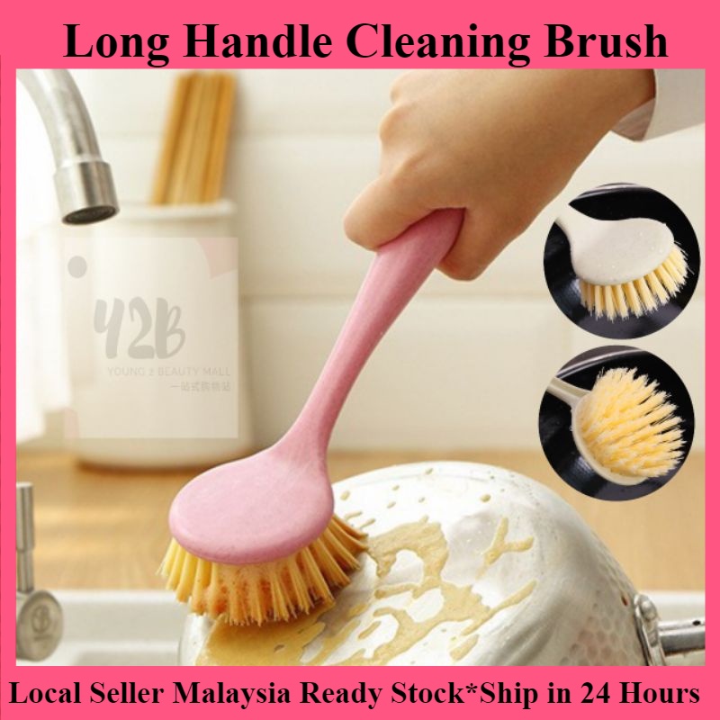 Y2B Kitchen Dishwashing Sink Brush Scrubber and Sponge with Soap Handle ...