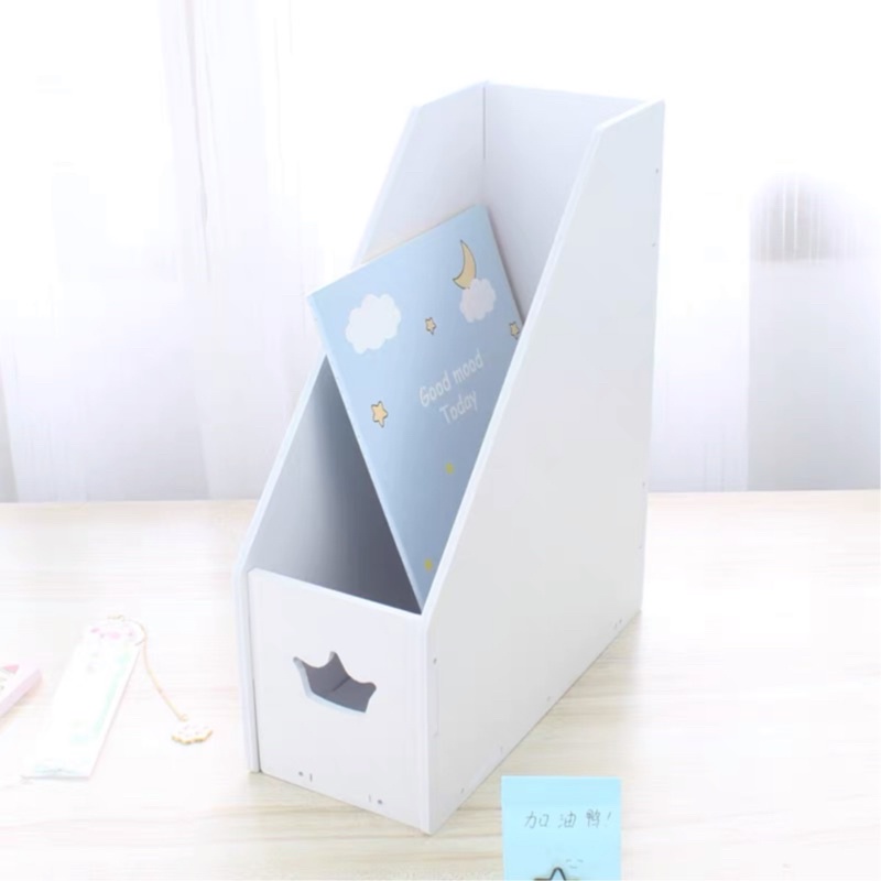 DIY Desktop Office File Holder Stationery Storage A4 Folder Holder Rak ...