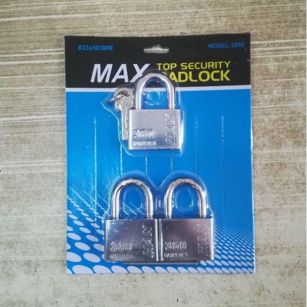 Max 360 Hardened Top Security Padlock 50mm | Shopee Malaysia