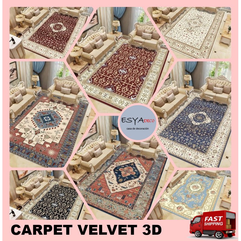 ESYADECO 200CM X 160 Karpet Velvet Murah Anti Slip Carpet Nordic Rug ...
