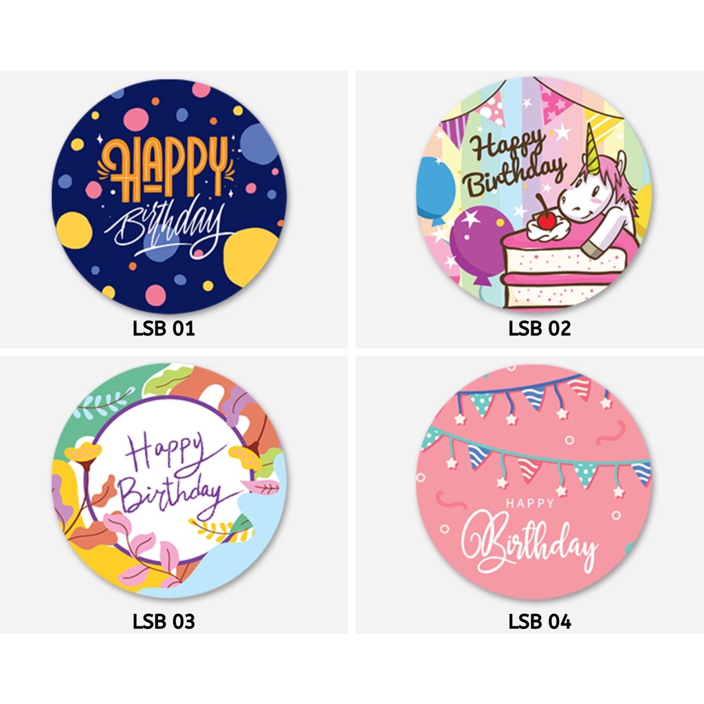 STICKER BIRTHDAY DOOR GIFT, STICKER BIRTHDAY, STICKER DOORGIFT, HAPPY ...