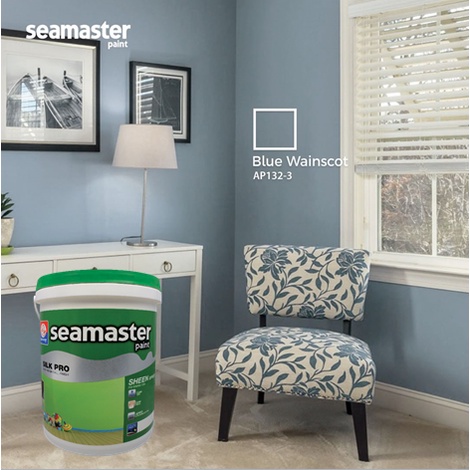 Seamaster Interior Wall Paint Silk Pro 5L Satin Finish | Blue Wainscot ...