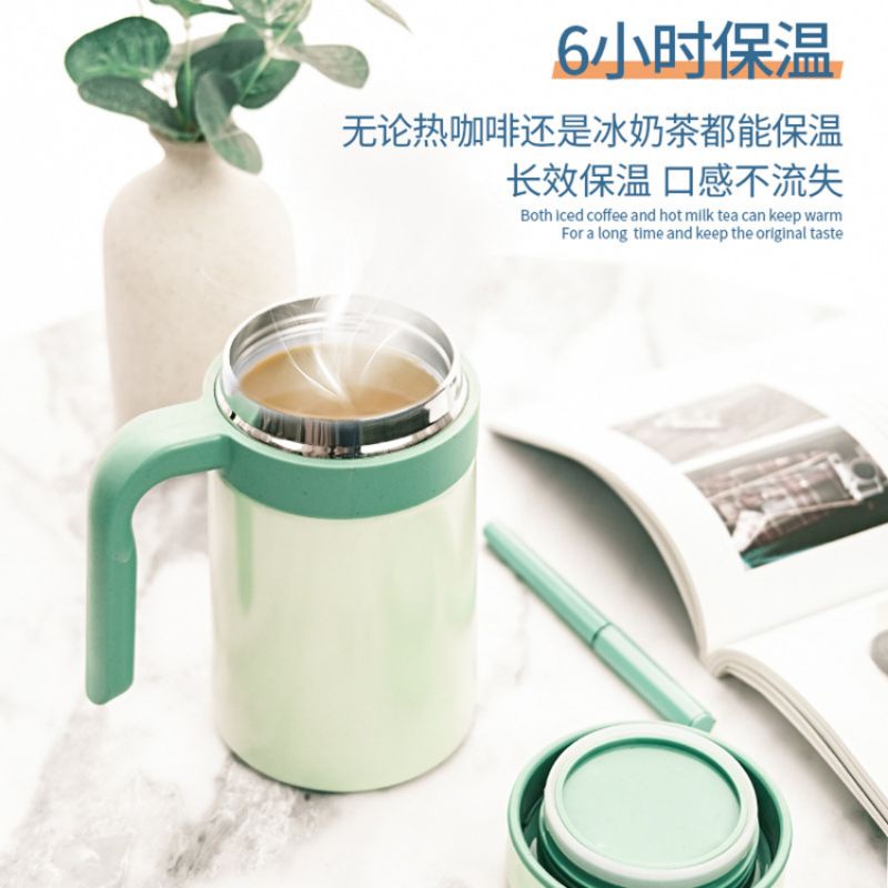 YQ 450ml SUS304 Stainless Steel Vacuum Flask Mug Thermal Cup Office ...