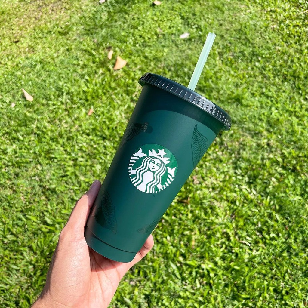Tumbler Starbucks Reusable Cup Green Matte Doff Core Essential Reusable ...