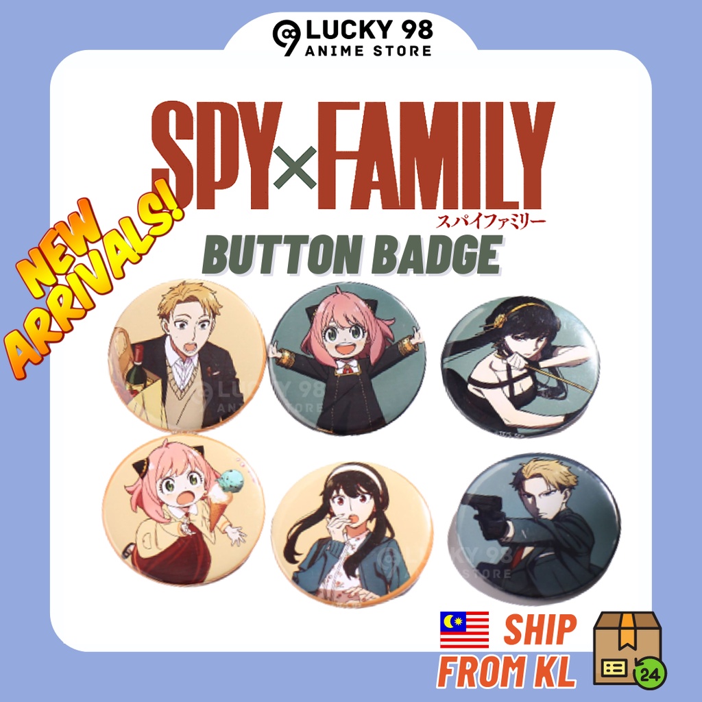 Spy x Family Button Badges SpyxFamily Pins Badge Anya Loid Forger Yor ...