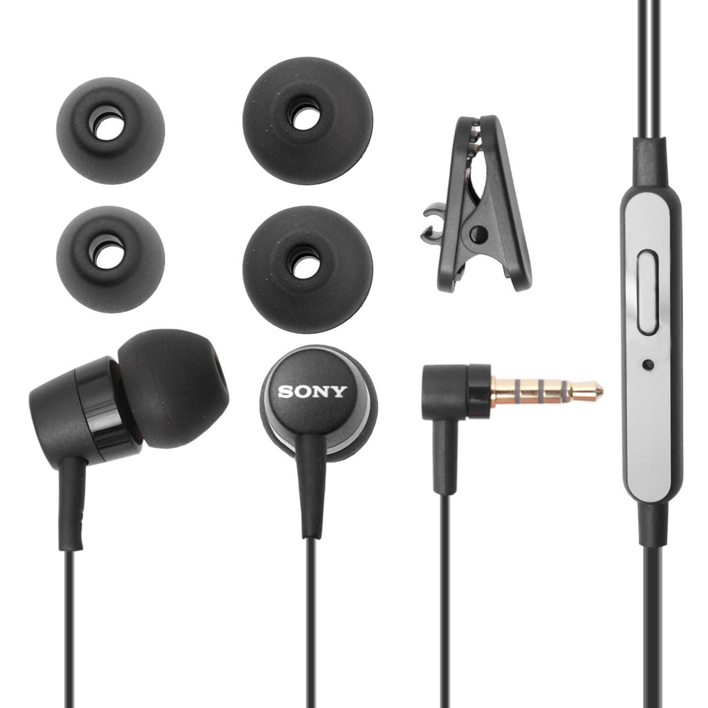 Sony MH750 Stereo In-Ear Headset with Microphone and Answer End Button (Black) Earphone ...