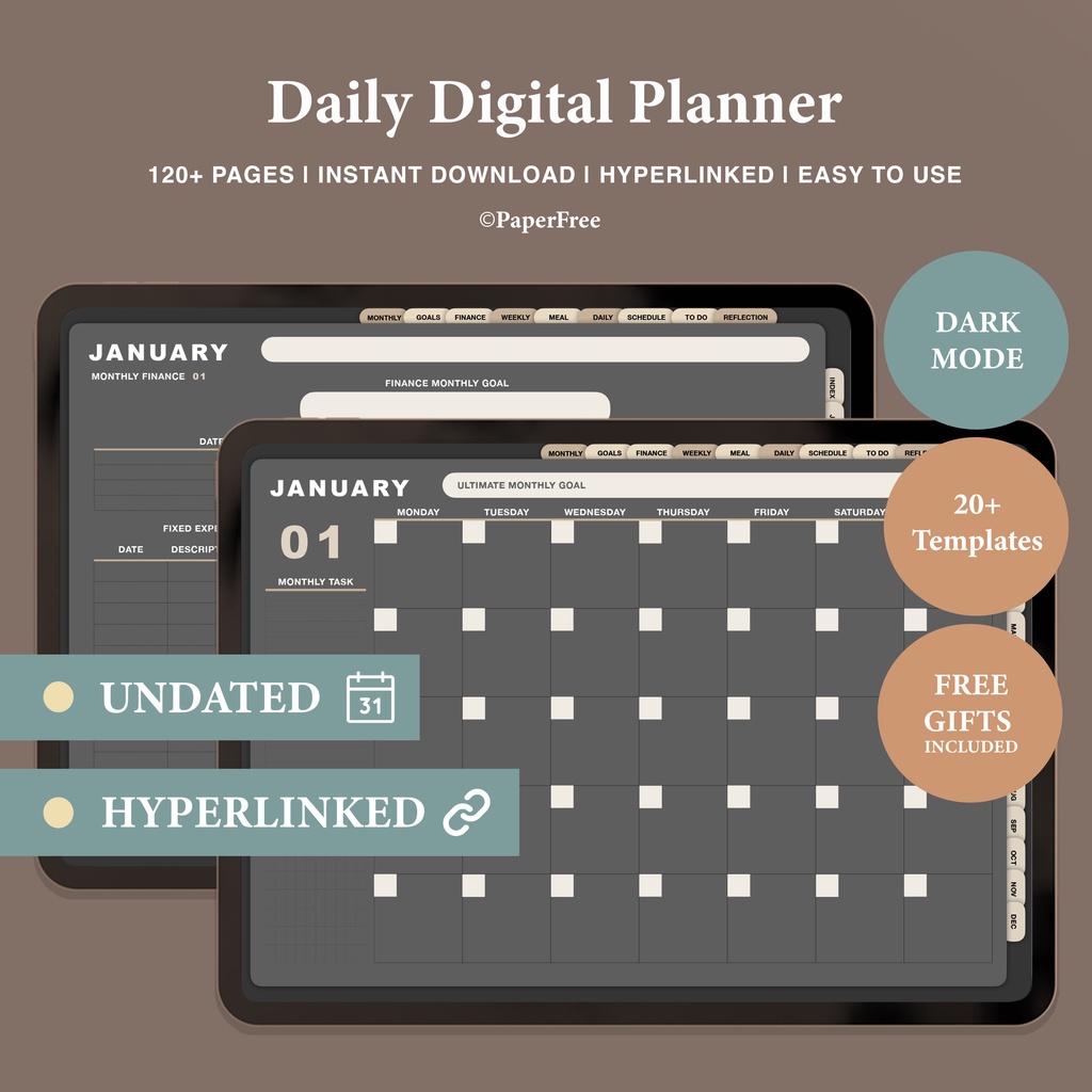 GoodNotes / Notability / Daily Digital Planner / PDF Digital Planner ...