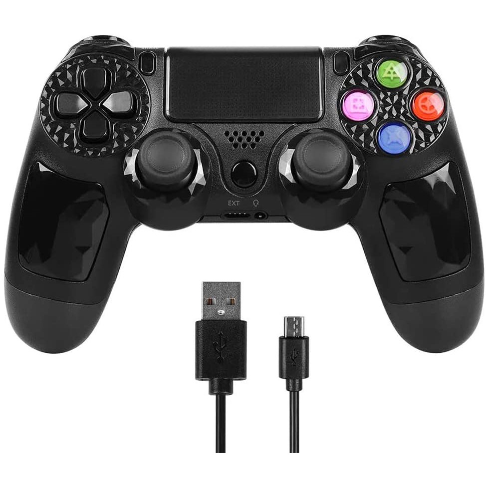 PowerLead Wireless Gaming Controller for PS4 Six-axis Dual Vibration ...