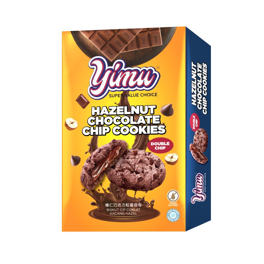 YIMU HAZELNUT CHOCOLATE CHIPS FILLING COOKIES 60G | Shopee Malaysia