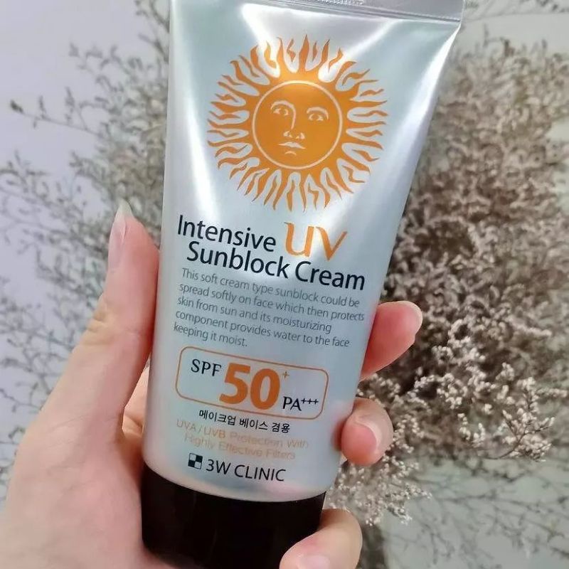 [ 𝗢𝗥𝗜𝗚𝗜𝗡𝗔𝗟 ] 3W Clinic Intensive UV Sunblock Cream | Shopee Malaysia