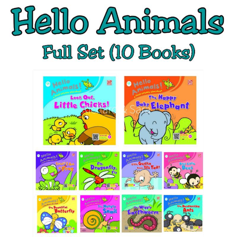 Animated Hello Animals (Full Set 10 Books) | Shopee Malaysia