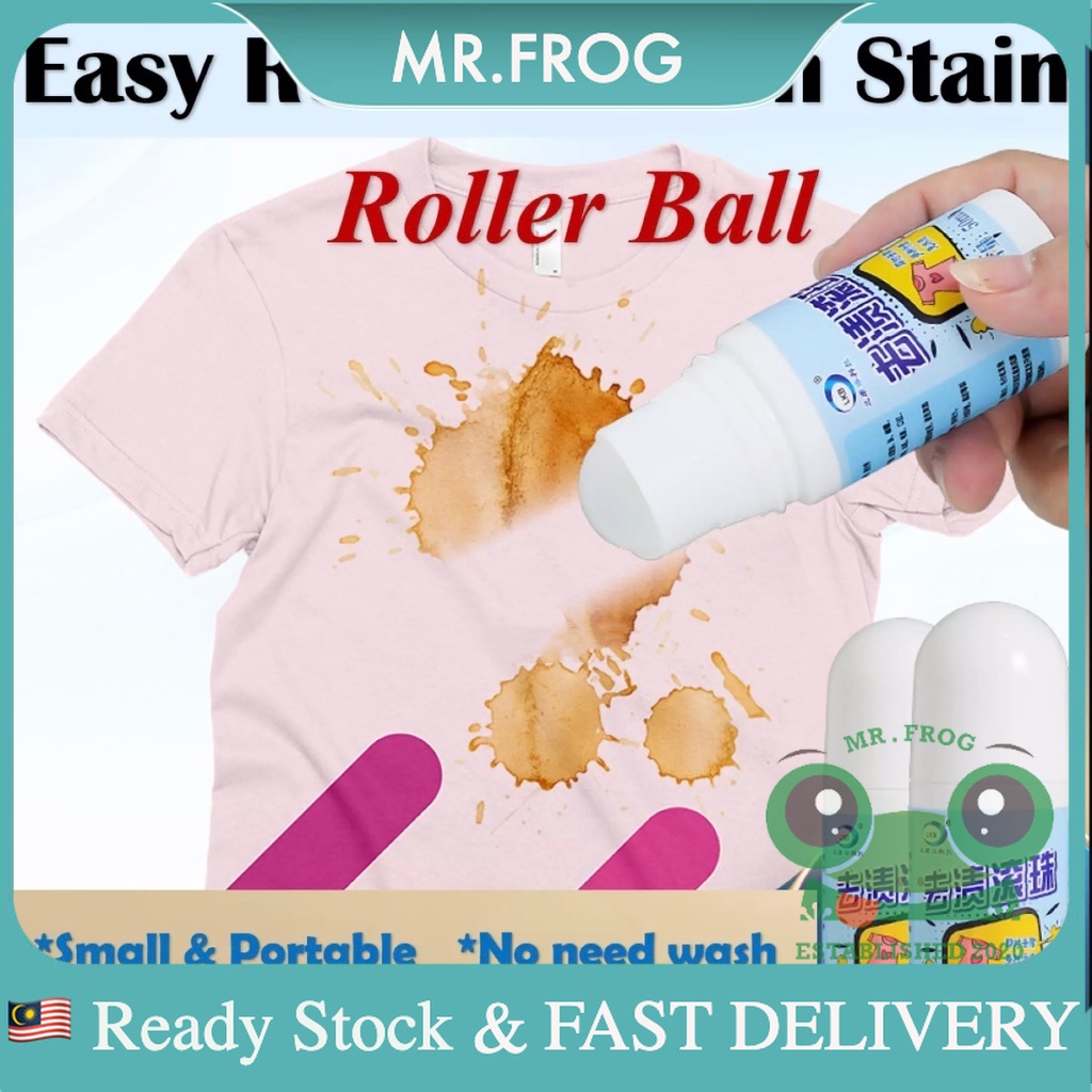 🇲🇾 🐸 LKB Portable Stain-Roll Roller Ball Cleaner Clothes Remove Oil ...