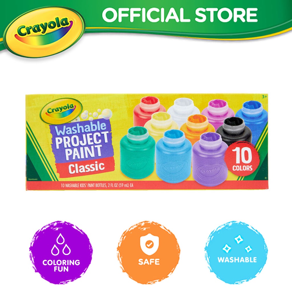 Crayola Washable 2oz Kids Project Paint Arts & Crafts Supplies for Kids ...