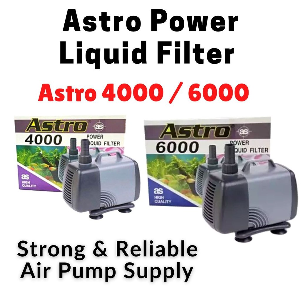 Astro Submersible Water Pump/Power Liquid Filter/Pump Air - 4000 / 6000 ...