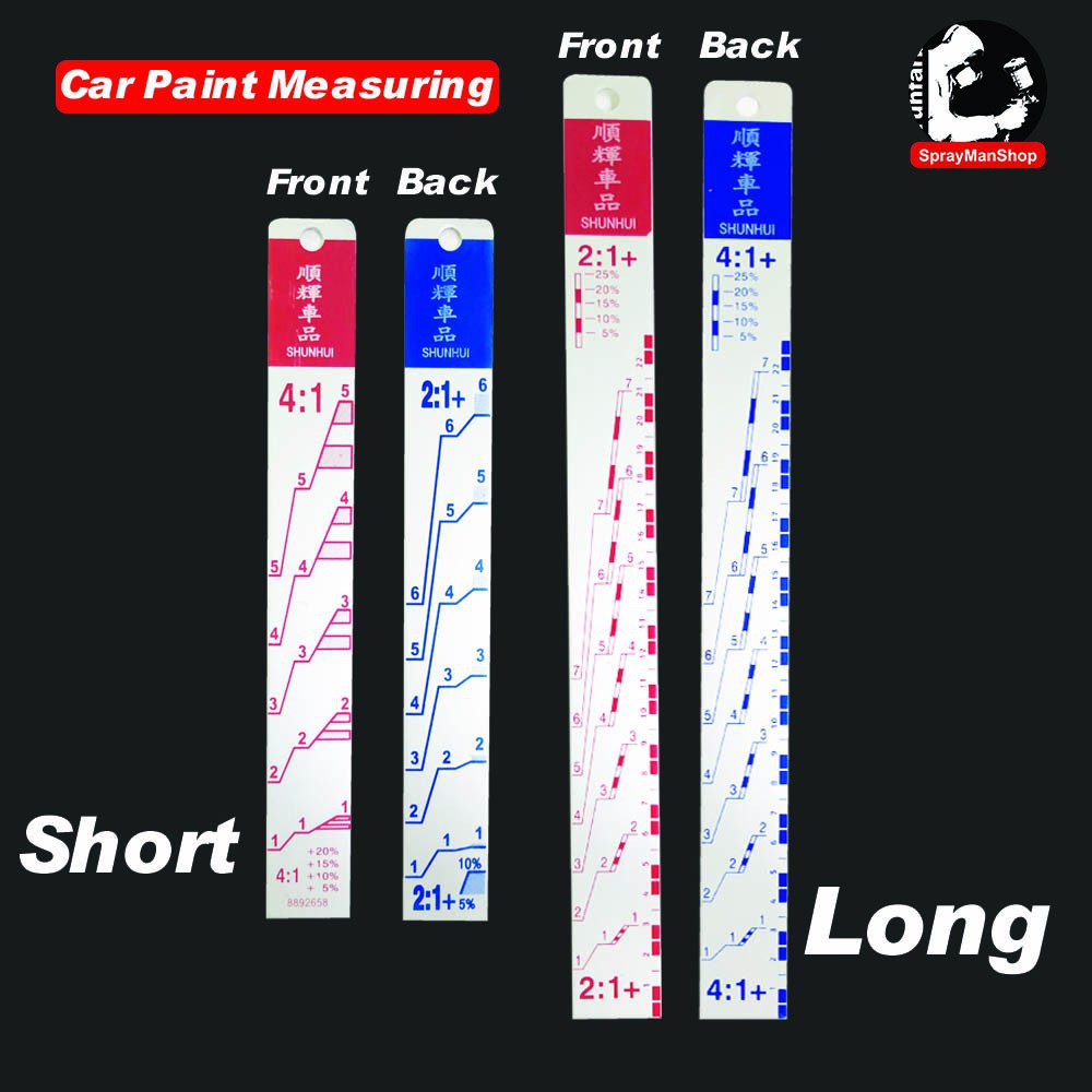 Car Paint Measuring Calibration / Mixing Ruler (Pembaris Ukur Cat ...