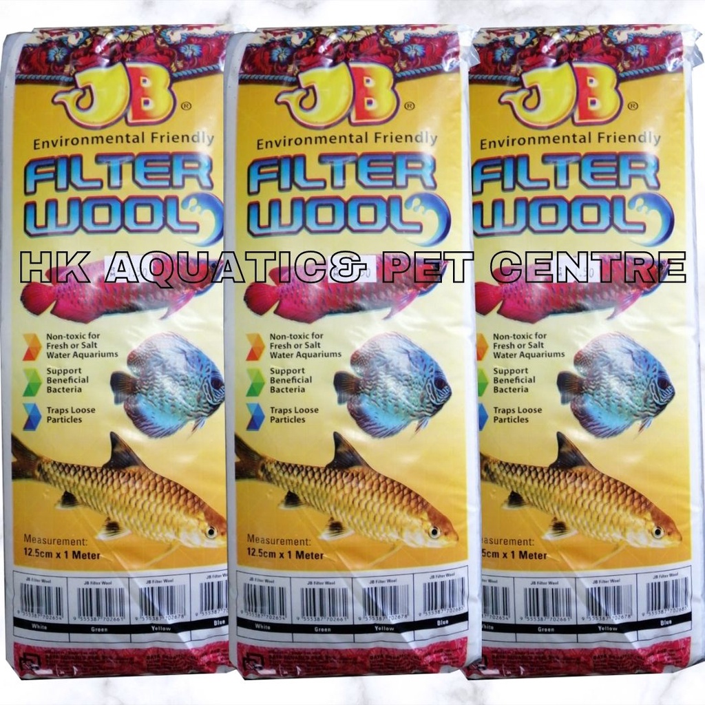 JB Filter Wool/Fish Filter Wool/Aquarium Filter/Sponge white/green ...