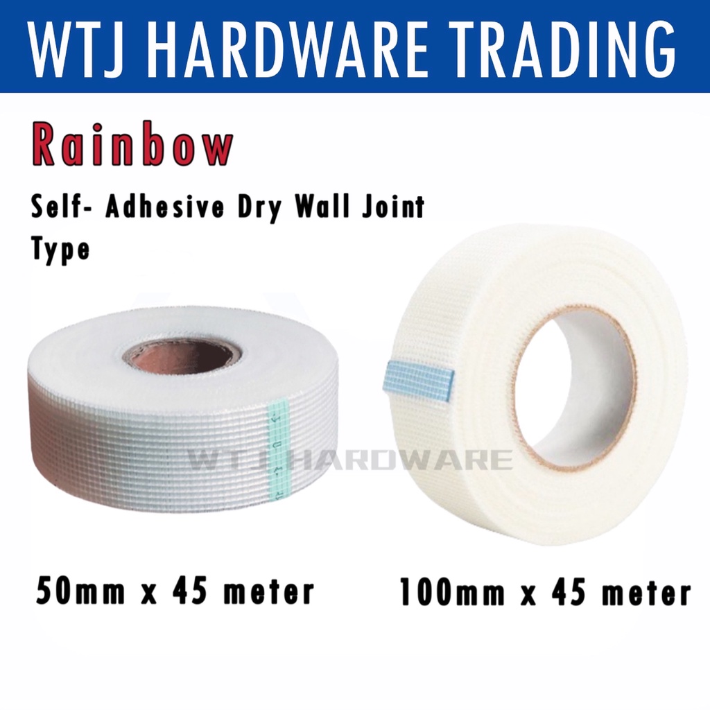 50MM X 45M & 100MM X 45M Rainbow Self Adhesive Dry Wall Joint Tape | Shopee Malaysia
