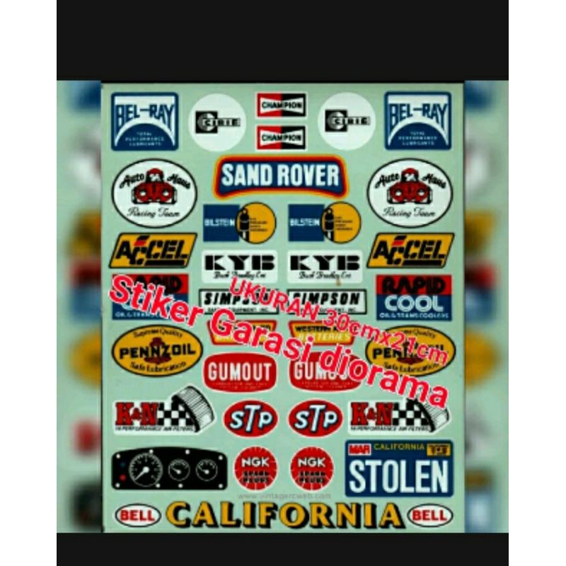 Garage Diorama stickers filled with lots of A4 size, universal Diorama ...