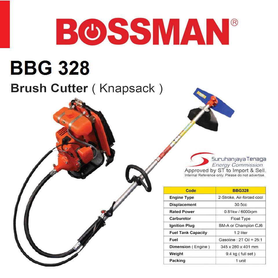 BOSSMAN BBG 328 Backpack Brush cutter (Knapsack) / Mesin Potong Rumput ...
