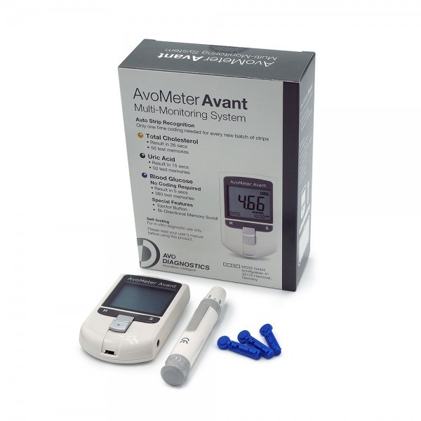 Avometer Avant 3 in 1 Multi-Monitoring System Check Cholesterol Uric ...