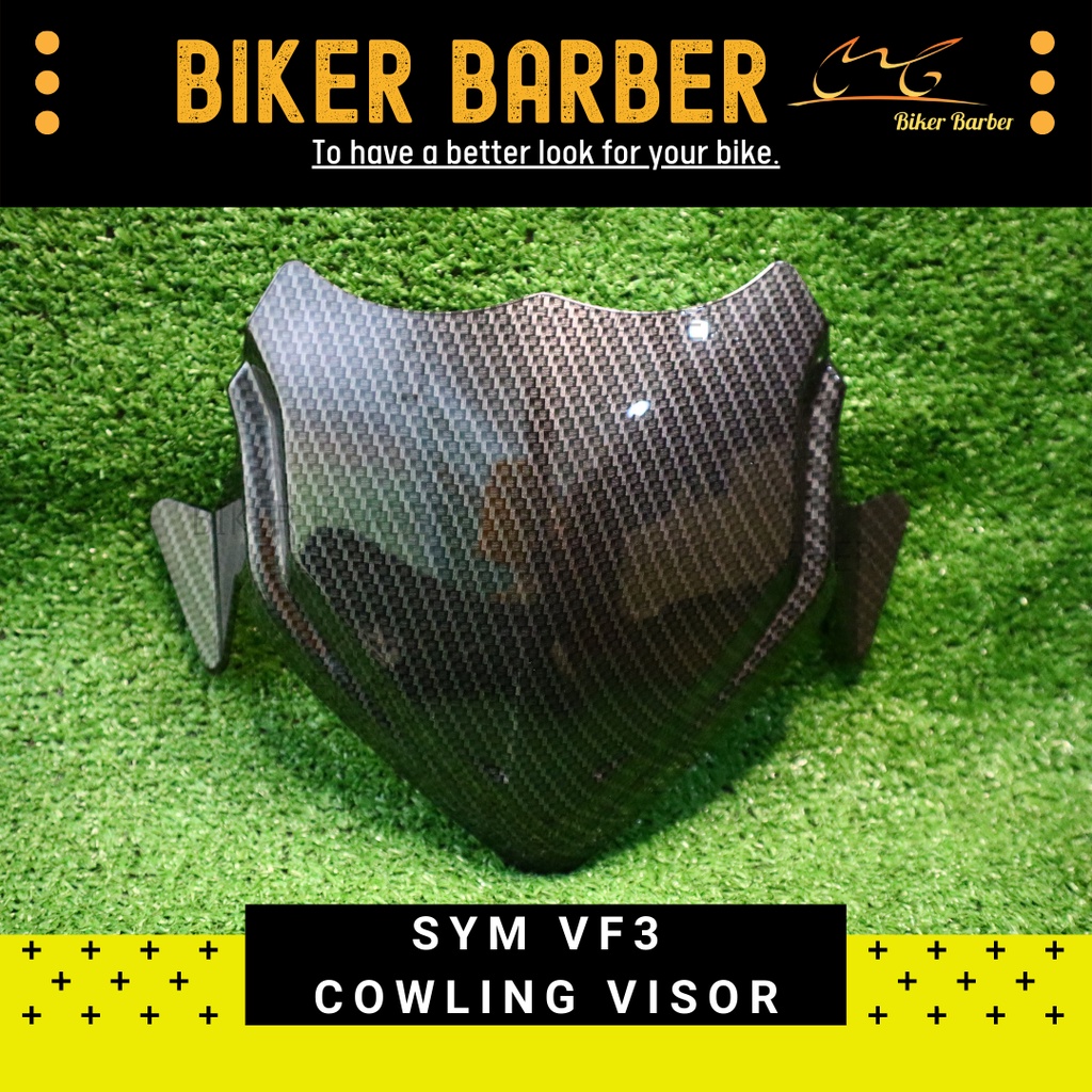 [READY STOCK] SYM VF3/VF3I Carbon Visor Cover / Windshield / Cowling ...
