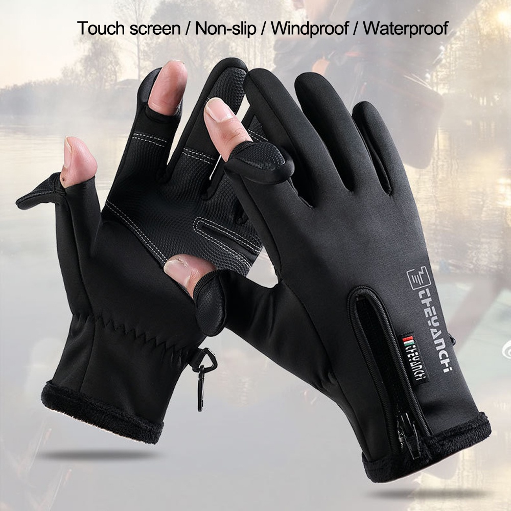 Newboler Men Women Winter Warm Gloves Waterproof Windproof 2 Finger ...