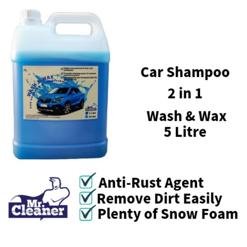 Car Shampoo Wash and Wax 2 in 1 5 Litre | Shopee Malaysia
