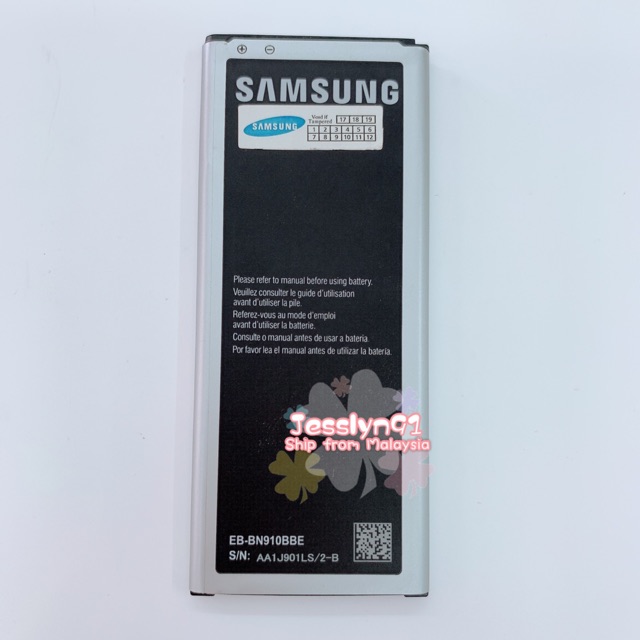 Samsung Galaxy Note 4 N910S Battery EB-BN910BBK (3220 mAh) | Shopee Malaysia