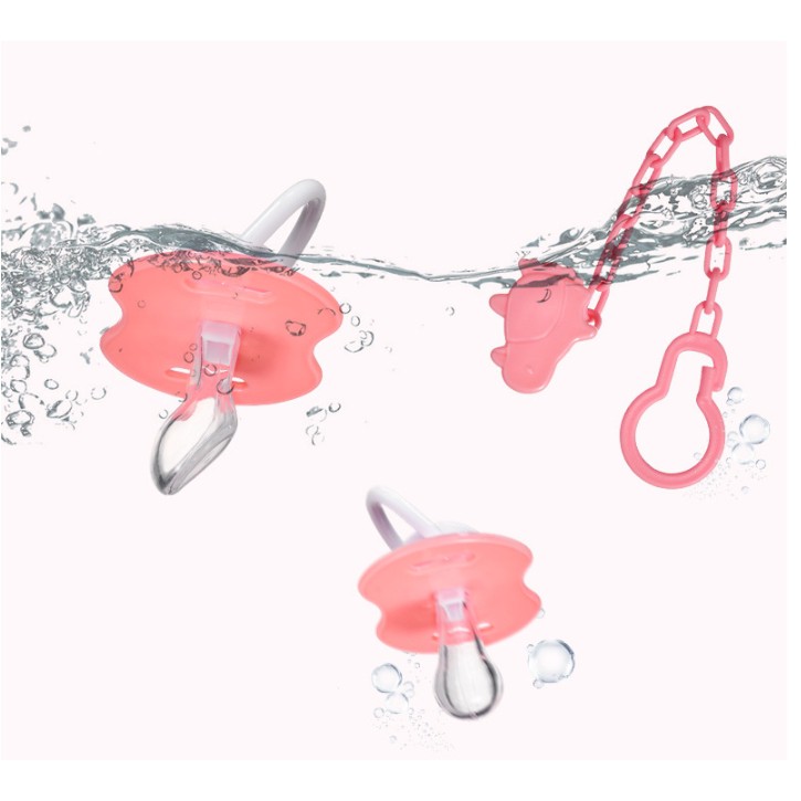 Baby Pacifier Set Silicone Pacifier + Chain Combination Baby Sleeping ...