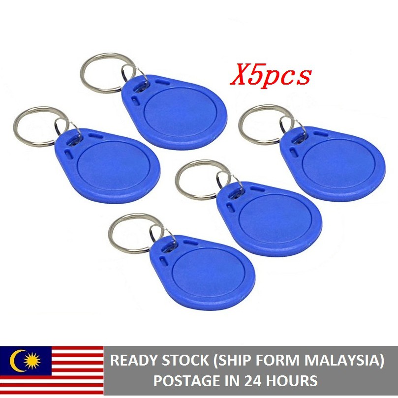 5Pcs 125Khz RFID Key Token Tags Keychain ID Card For Door Access ...
