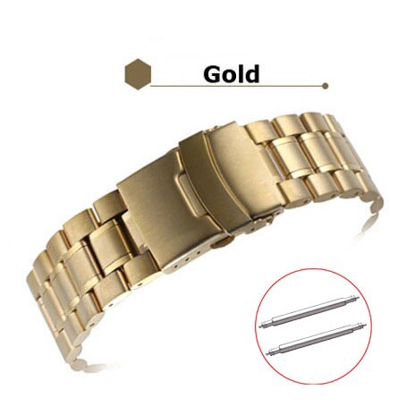 Curved End Replacement Watch Band 18mm 20mm 22mm 24mm Stainless Steel ...