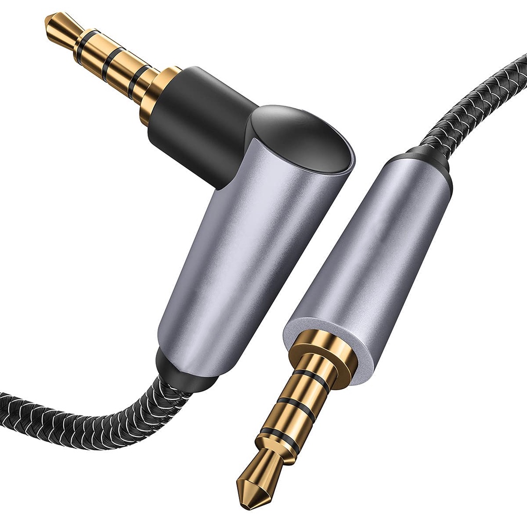 HY 4 Pole TRRS 3.5mm Male to 4 Pole TRRS 3.5mm 'L' Male Extension Cable ...