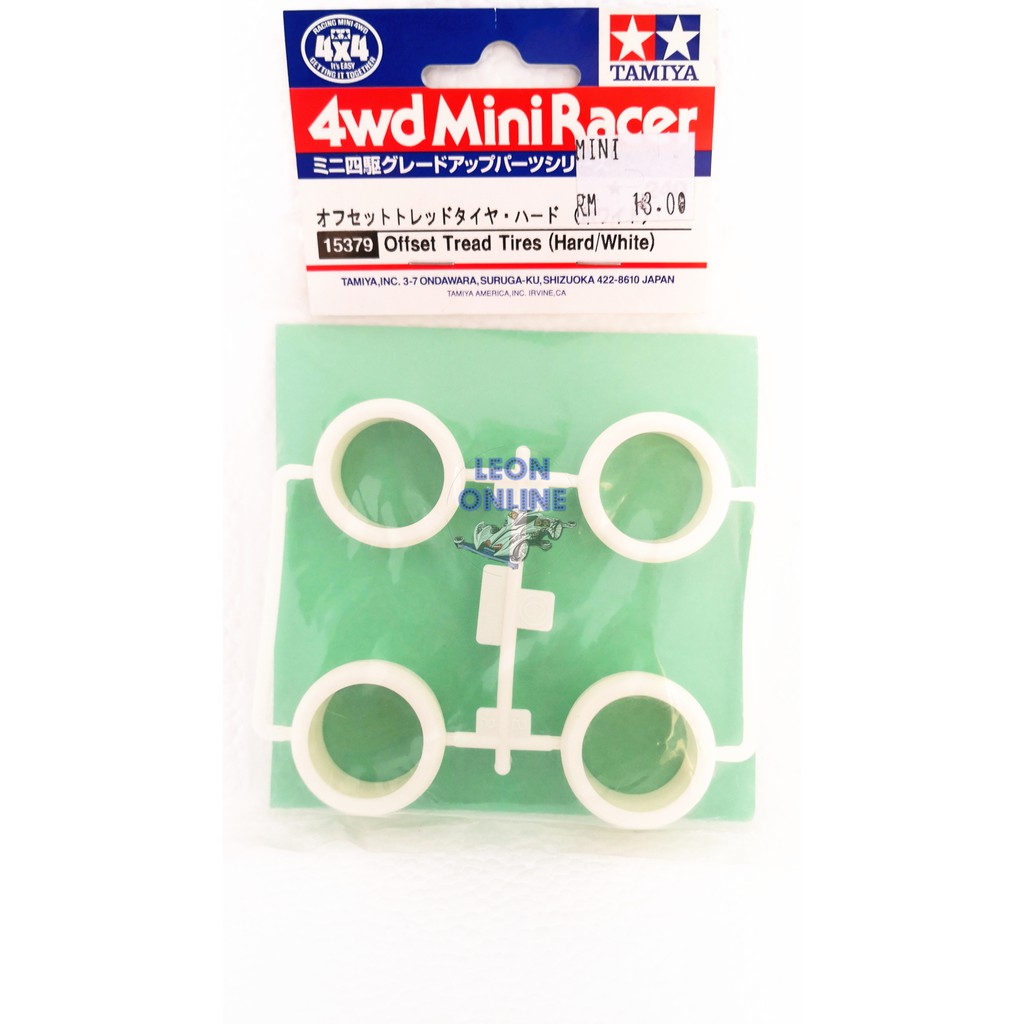 Tamiya 15379 Mini 4wd Offset Tread Tires Hard/white | Shopee Malaysia