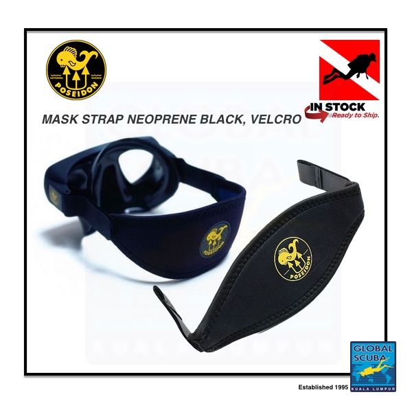 Poseidon Neoprene Velcro Mask Strap for all Diving Masks | Shopee Malaysia