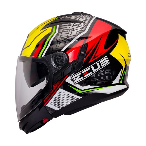Zeus ZS 613C BLK AJ11 YEL GLOSSY MODULAR DOUBLE VISOR (Defect) | Shopee ...
