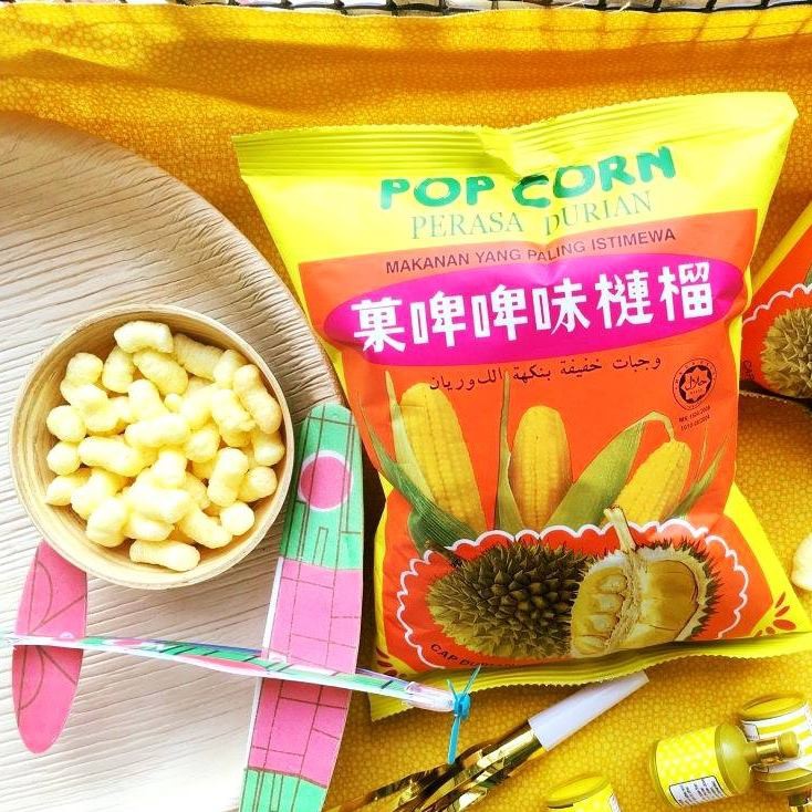 Cap Durian Pop Corn/Popcorn Durian snack 70g | Shopee Malaysia