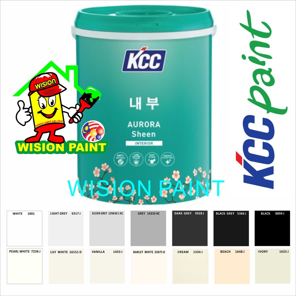 5L KCC PAINT ( AURORA SHEEN ) INTERIOR WALL PAINT / a wpc | Shopee Malaysia