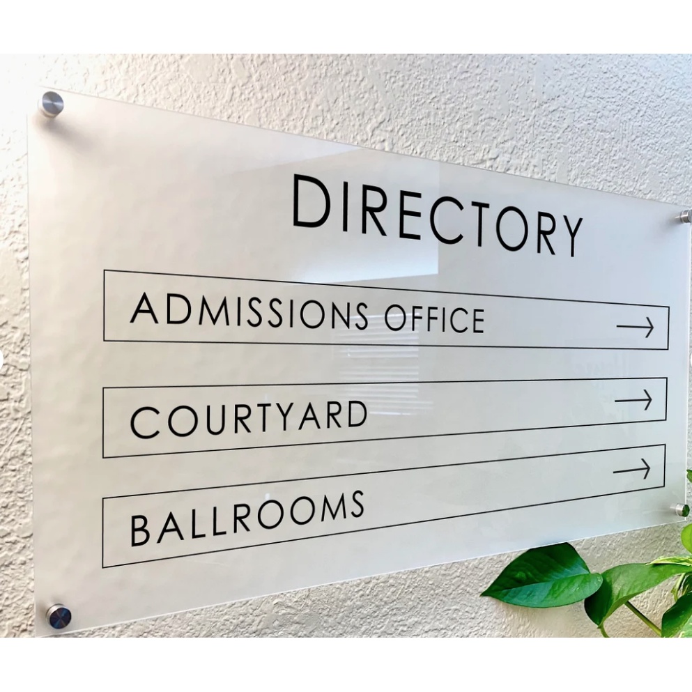 Fully Customised Acrylic Board Indoor Signboard Sheet For Company ...