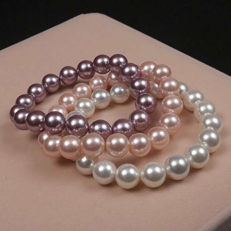 Natural Shell Pearl Bracelet Style Simple Shell Pearls Bracelet Women's ...