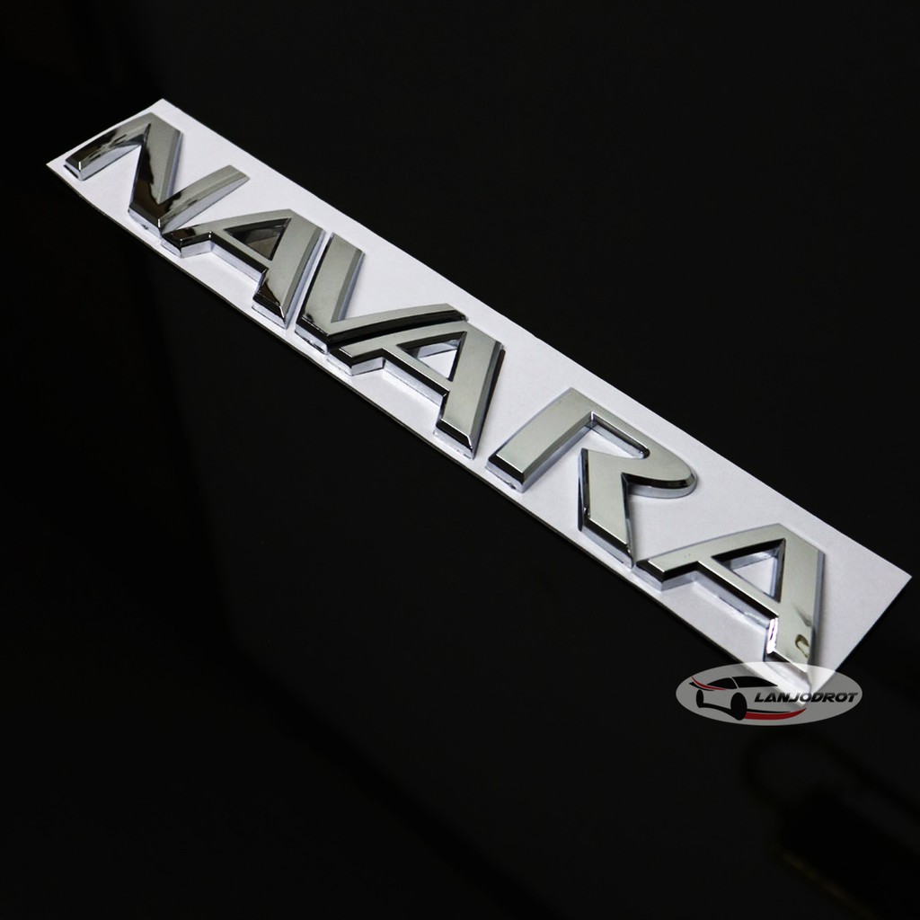 NAVARA Logo Size 3.5 x 26 cm. Attached To The Rear Tailgate Cover For ...