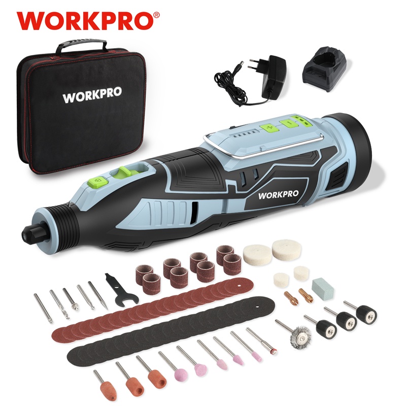 WORKPRO 115Pcs Mini Electric Rotary Drill Grinder Set Die Grinder Tool ...