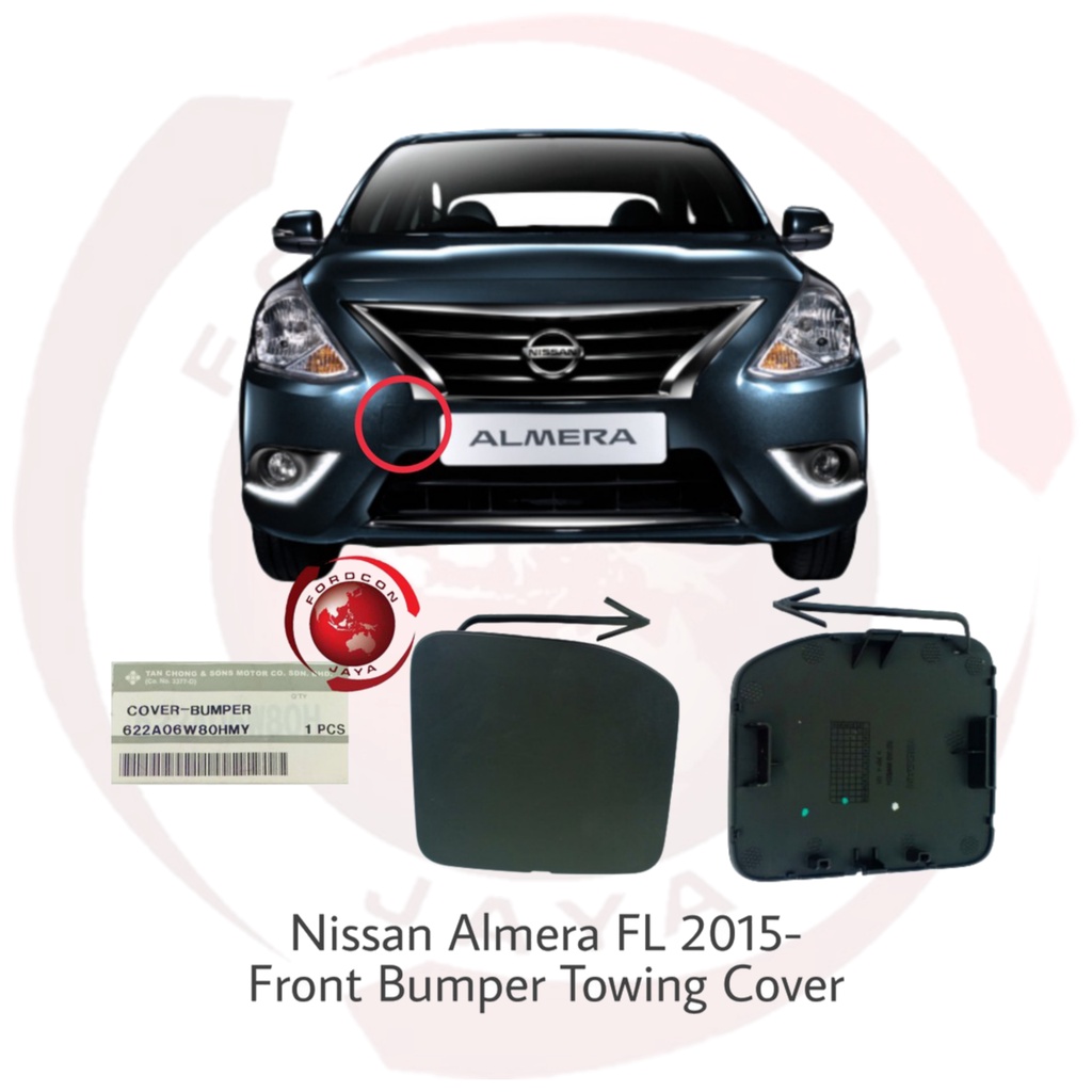 Nissan Almera N17L FL 2015- Front Bumper Towing Cover 622A0-6W80H-MY ...