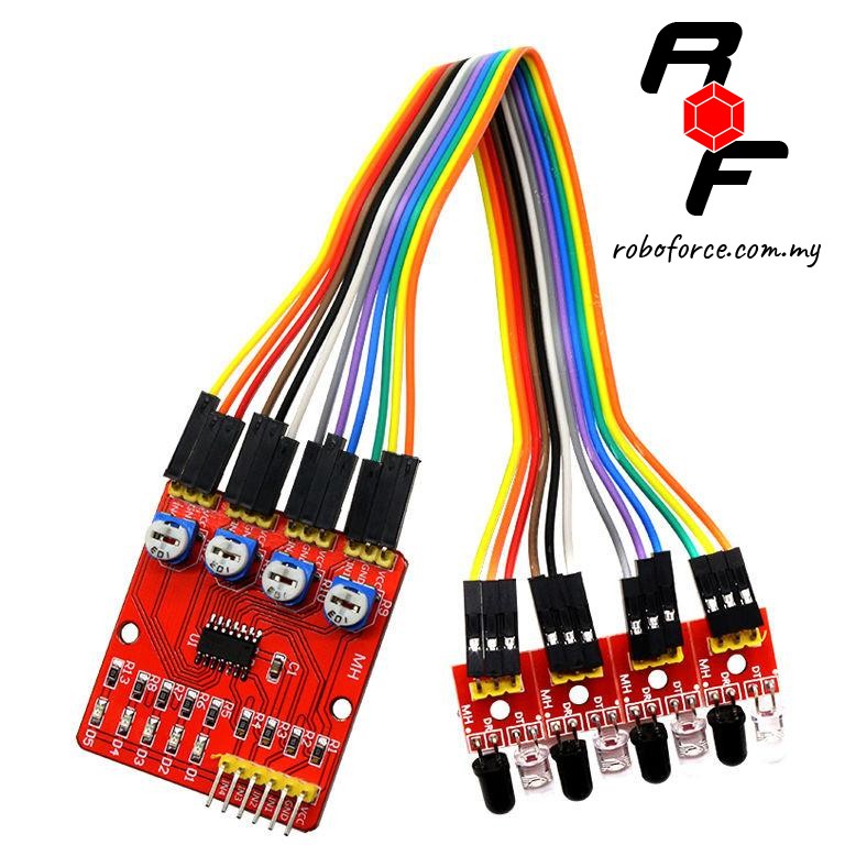 4-Channel Infrared Proximity/Line Following Sensor for Arduino ...