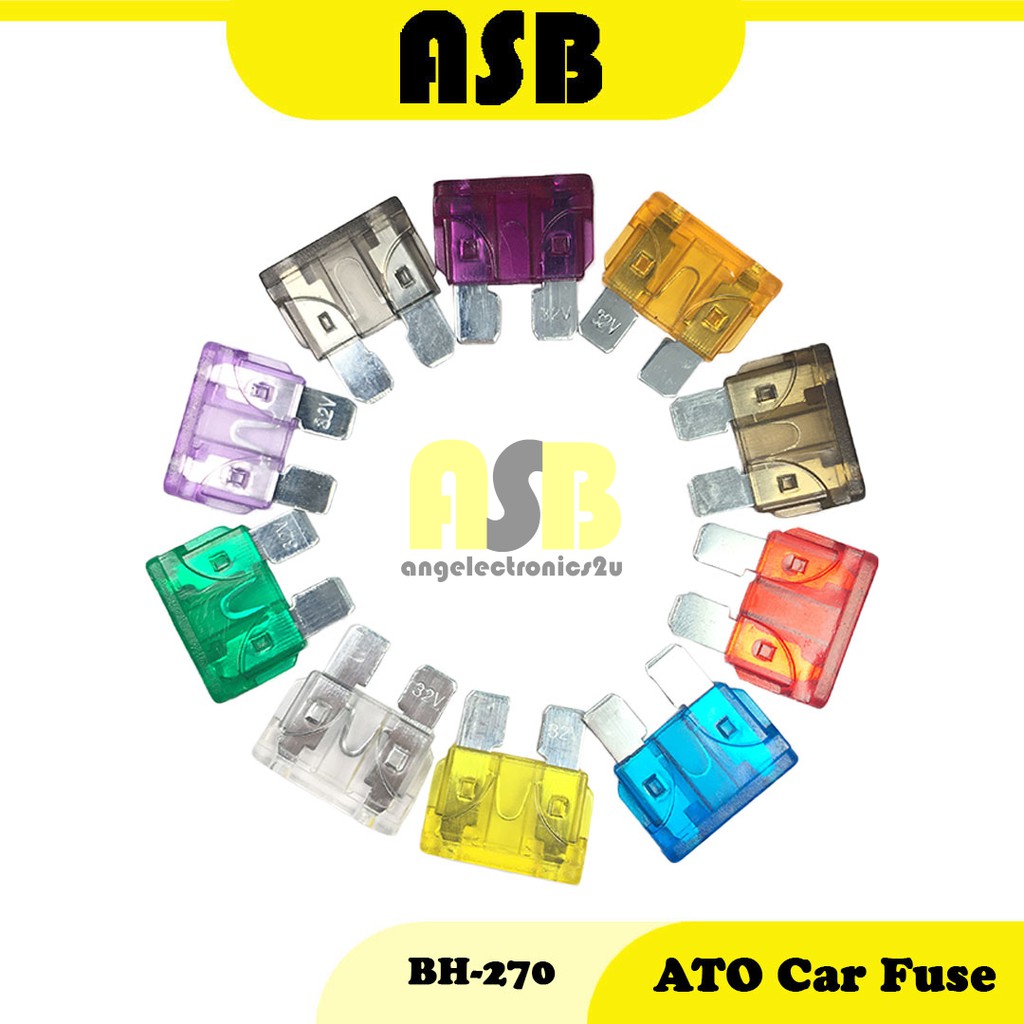 (1pc) ATO Car Fuse BH-270 ( 2 A / 3 A / 5 A / 7.5 A / 10 A / 15 A / 20 ...