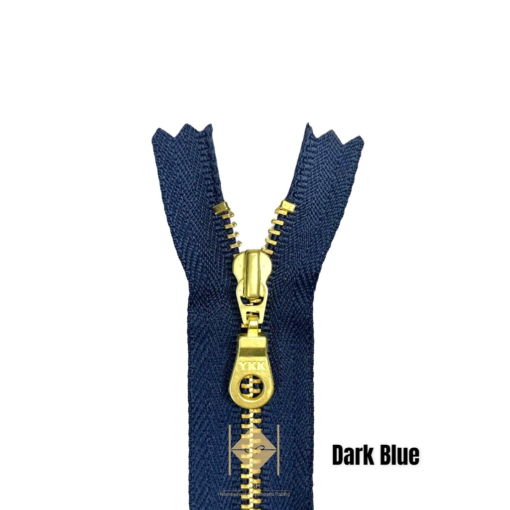 YKK Closed-End 3# Auto Lock Gold Teeth Zipper 10" - Bowl Head / YKK Zip ...