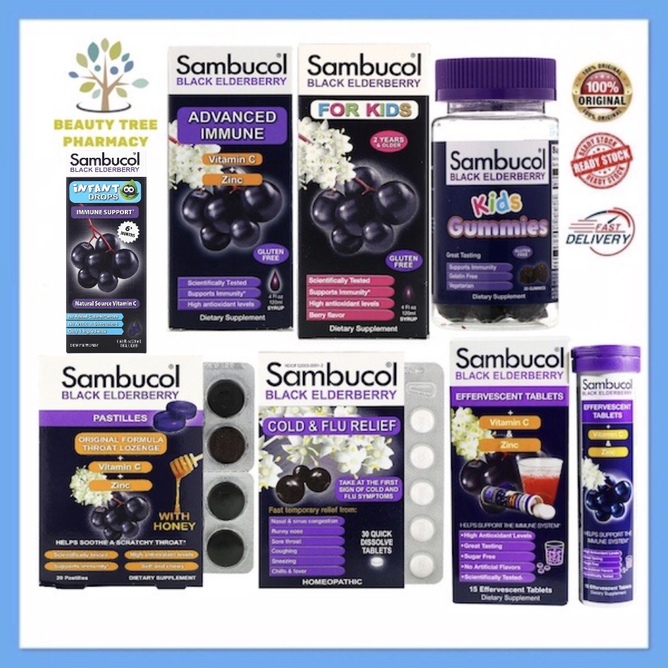 Sambucol Advanced Immune 120ml/ For Kids / Kids Gummies / Elderberry ...