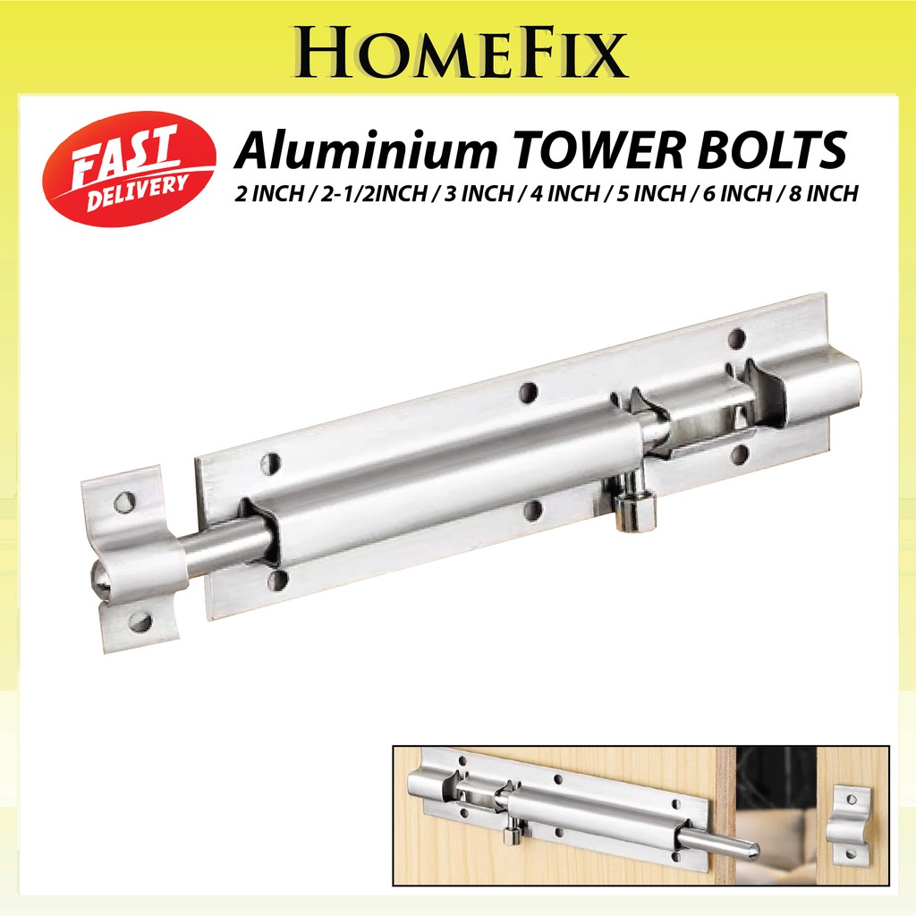 Aluminium Latch Barrel Bolt / Slak Selak Pimtu Kunci Pintu / Aluminium ...